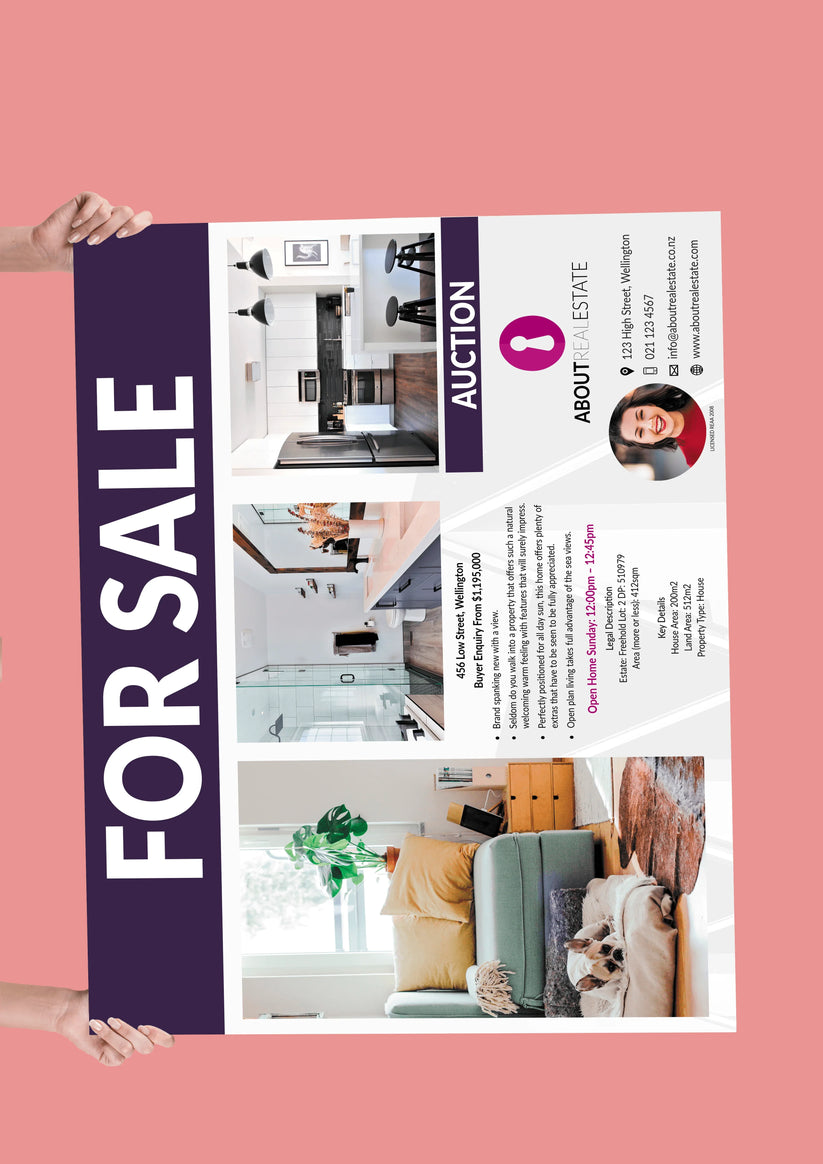 A0 Corflute Sign - Large Custom Printed Outdoor Signage NZ | Corflutes ...
